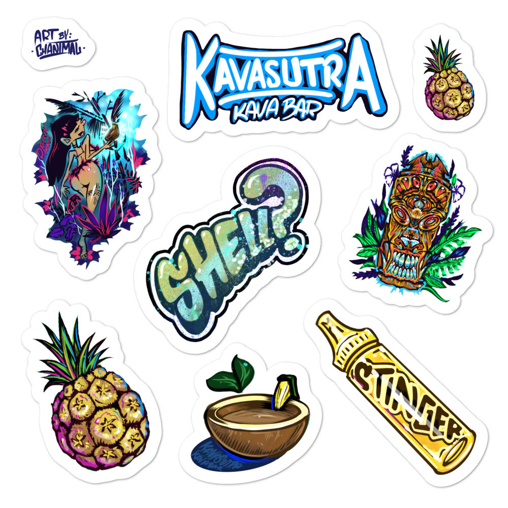 Kavasutra graffiti sticker sheet – Kava Merch